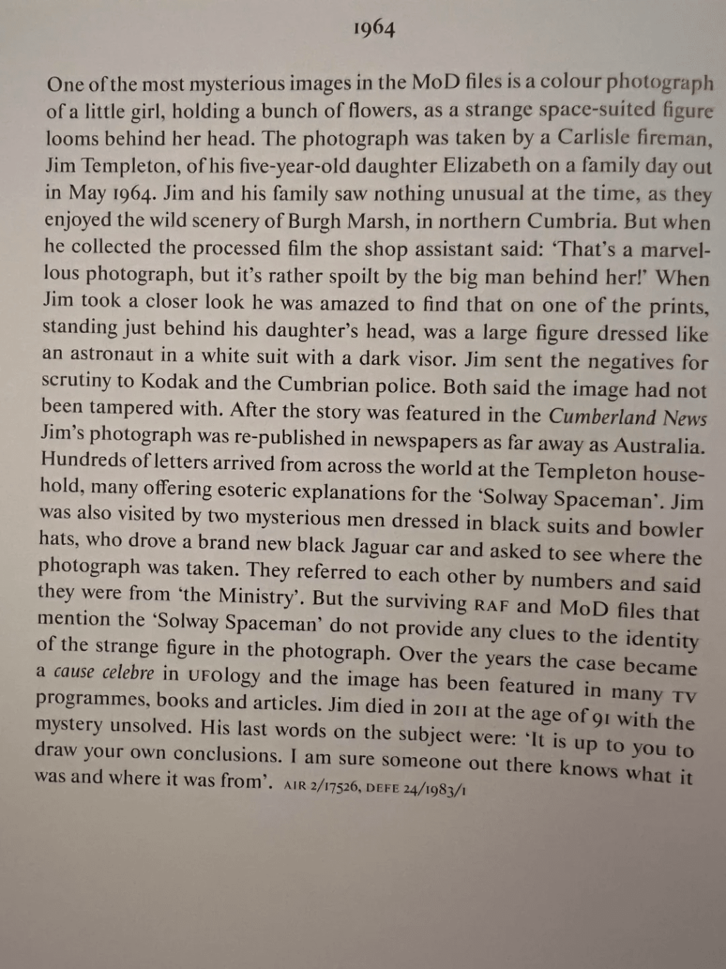 The Solway Firth Spaceman ~ Family of Taygeta